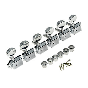 Dopro Chrome Split Shaft Vintage Guitar Tuning Keys Pegs Guitar Tuners Machine Heads for Strat Tele