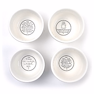 The Proof Is In The Pudding Bowls - Set of Four Math Proof Joke - Ceramic