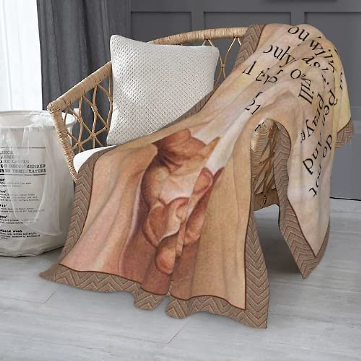 Socofuz Inspirational Gifts for Women Men, Scripture Blanket, Christian Gifts for Women Faith, Christian, Religious, Catholic, Encouragement Gifts, Throw Blanket for Prayer and Compassion 50x60 inches