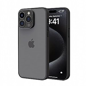 YITETTTI Hard Case for iPhone 14 Pro Max[0.2-Inch Lens Protective][6.6FT Military Grade Protective] Translucent Matte Slim Shockproof Case for iPhone 14 pro max Phone Cases Cover,Black