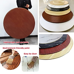 20in-38in Large Wooden Turntable Lazy Susan For Dining Table, Wooden Round Rotating Tray, 360° Swivel Lazy Susan For Home Kitchen Hotel Restaurant Serving Plate, Rotate By Hand (Color : Red-brown, S