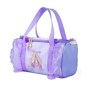 PAOTIT Girls Ballet Dance Backpack Personality Tutu Shoes Duffel Bags Ballerina Backpack (02 Purple)