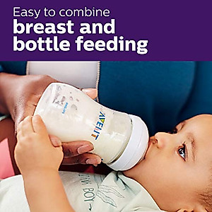 Philips Avent Natural Baby Bottle, Clear, 11oz, 4pk, SCF016/47