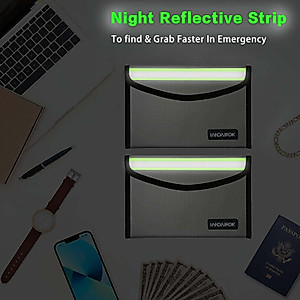 5"x8" Small Fireproof Bag Money Bag Home Office Travel Fireproof Safe Storage Pouch for Document Cash Valuables Jewelry Keys Mobile Power Supply Power Bank Lipo Battery