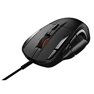 SteelSeries Rival 500 MMO/MOBA 15-Button Programmable Gaming Mouse - 16,000 CPI, Black