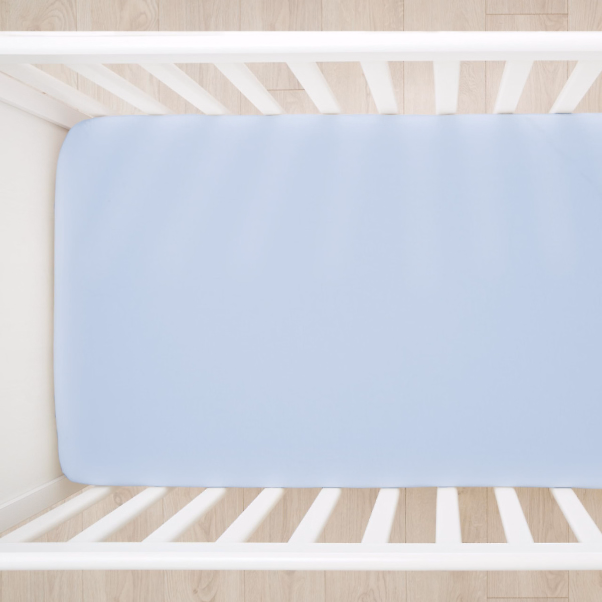 HonestBaby Fitted Crib Sheets Fits Standard Mattress Bassinet, Mini Prints 100% Organic Cotton Baby Boys, Girls, Unisex, Kentucky Blue Fitted Crib Sheet, One Size