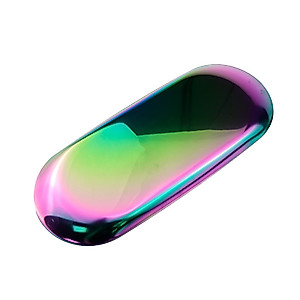 WDONAY 2 Pcs Stainless Steel Jewelry Tray Fruit Tray Storage Tray Desktop Storage Tray Metal Oval Tray Multicolor