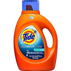 Tide Coldwater Clean Original Scent HE Turbo Clean Liquid Laundry Detergent, 84 Fl oz, 59 loads (Packaging May Vary)