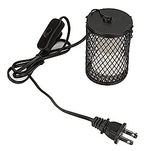 Akozon Heat lamp, Heat Light Bulb Lamp Pet Reptile Chicken Brooder (Black US Plug 110‑120V) 100W Infrared Ceramic Emitter (US 110-120V 100W)