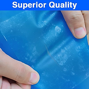 6 Ft Inflatable Patch Repair Kit Waterproof, Pool Repair Patch, 3.5”X12”X 6Pcs Outdoor Repair Patch for Inflatable Pool, Bounce House, Raincoat, Umbrella, Swimming Ring, Large, Clear, Heavy Duty TPU