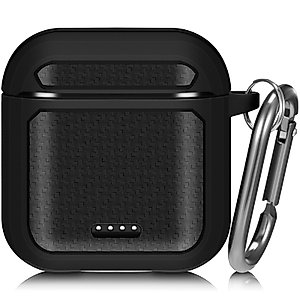Claiol Protective Case Compatible for Tozo T6, Upgraded Shockproof Tozo T6 Case Cover with Metal Carabiner. (Black)