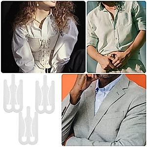 VICASKY 500pcs Shirt Clips Plastic Clothespins Clear Clips Transparent, Shirts Folding Packing Sock Ties Pants Bolt Clips for Men Women