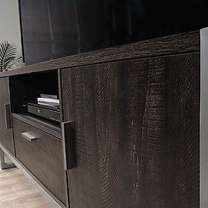 Sauder Rock Glen Credenza, L: 59.06" x W: 17.72" x H: 23.66", Blade Walnut Finish