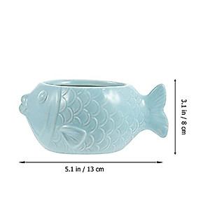 Happyyami 2pcs Stoneware Breathable Flowerpot Ceramic Plant Pots Animal Planter Cactus Succulent Planter Garden pots Small Plant pots Animal Plant vase Ceramic pots Flowers Bonsai Ceramics