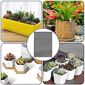 GOETOR Flower Pot Hole Mesh Pads 5 PCS Rigid Plastic Mesh Screen 20x30cm Bonsai Bottom Grid Mat Polyethylene Garden's Drainage Mesh Hole Screens