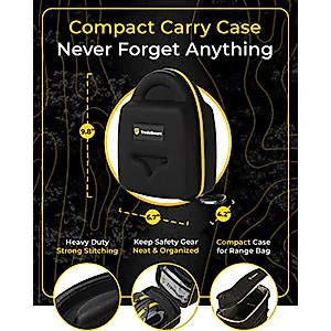 TradeSmart All-in-One Gun Range Safety Duo Kit, Yellow & Pink Ear and Eye Protection Kit for Men & Women, U.S. Certified