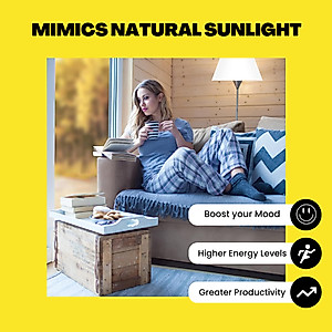Norb Everyday Sun Light Bulb - Full Spectrum Wellness Lighting with Sun-Mimicking Technology for Energy, Mood & Performance. Supports Sleep/Wake Cycles, 5000K, 9W, 2-Pack, US Based, Budget-Priced