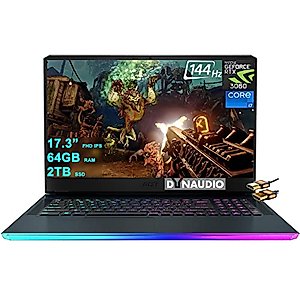 MSI GE76 Raider Gaming Laptop 17.3” FHD IPS 144Hz 12th Gen Intel 14-core i7-12700H 64GB RAM 2TB SSD GeForce RTX 3060 6GB RGB Backlit Thunderbolt USB-C MiniDP Dynaudio Nahimic Win11 + HDMI Cable