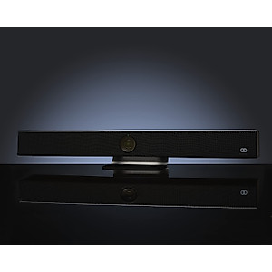 Boom AURA Ultra HD 4K camera conferencing video bar, 120 degree wide angle FOV, beam forming 6 mic array with noise canceling, 2 speakers, AI auto framing and voice speaker tracking, USB plug and play