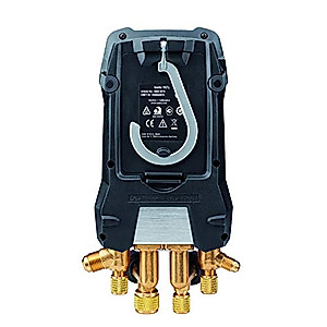 Testo 557s Kit I App Operated Digital Manifold, 2 x testo 115i Pipe Clamp Thermometer, 1 x testo 552i Micron Gauge, 4 x Hoses I for HVAC Systems – with Bluetooth