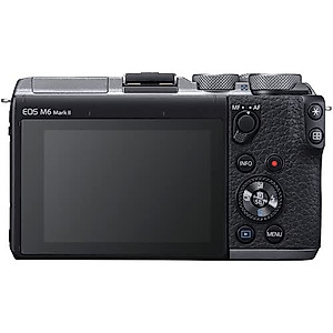 Canon EOS M6 Mark II Mirrorless Digital Camera with 15-45mm Lens Kit (Silver) + Wide Angle Lens + 2X Telephoto Lens + Flash + SanDisk 32GB SD Memory Card + Accessory Bundle