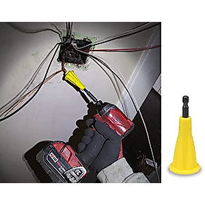 Rack-A-Tiers Nut Blaster - Tighten Wire Nuts with Drill, Universal Wire Connector Drill Bit Attachment, Twist Wire Nuts with Your Drill (XL) (72101)
