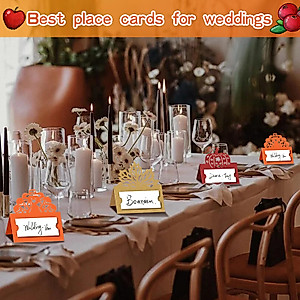 48 Pcs Thanksgiving Place Cards Thankful Greeting Cards Maple Leaf Pumpkin Turkey Place Cards for Table Setting, Thanksgiving Place Settings for Dinner(3.9 x 3.9 inches)