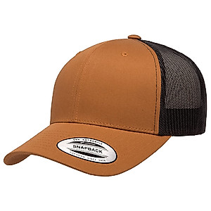 Mrlahat YP Classics Retro Trucker Cap with Black Bandana (Caramel/Black)