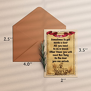 shupai Indoor Treasure Hunt Game (24 Cards with Envelopes), Pirate Scavenger Hunt for Teenagers, Birthday Events, Party Games(XBK008E)