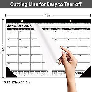 Desk Calendar 2023-2024: 17 x 11-1/2 Inches Monthly Pages Runs from January 2023 through June 2024 - 18 Monthly Desktop Calendar for Home School Office Planning and Organizing