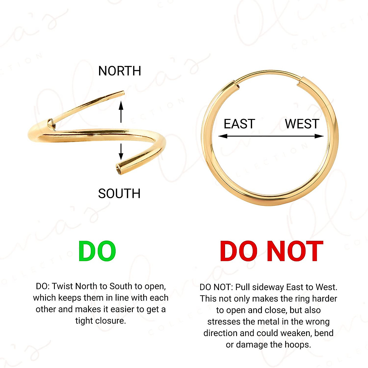 14k Yellow Gold Endless Hoop Earrings 10x1.0mm