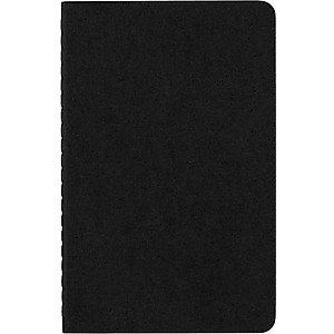 Moleskine Cahier Journal, Soft Cover, Pocket (3.5" x 5.5") Ruled/Lined, Black, 64 Pages (Set of 3)