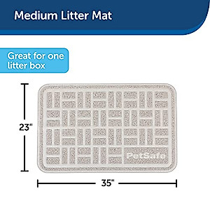 PetSafe Anti-Tracking Litter Mat - Traps Crystal and Clay Clumping Cat Litter - Durable Mesh Material - Easy to Clean Mat - Compatible with All Cat Litter Boxes - Medium Size