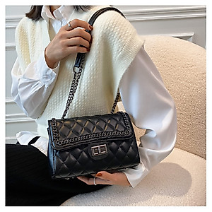 capasin Quilted Small Crossbody Women'S Shoulder Handbags Purses Bags (Black C)