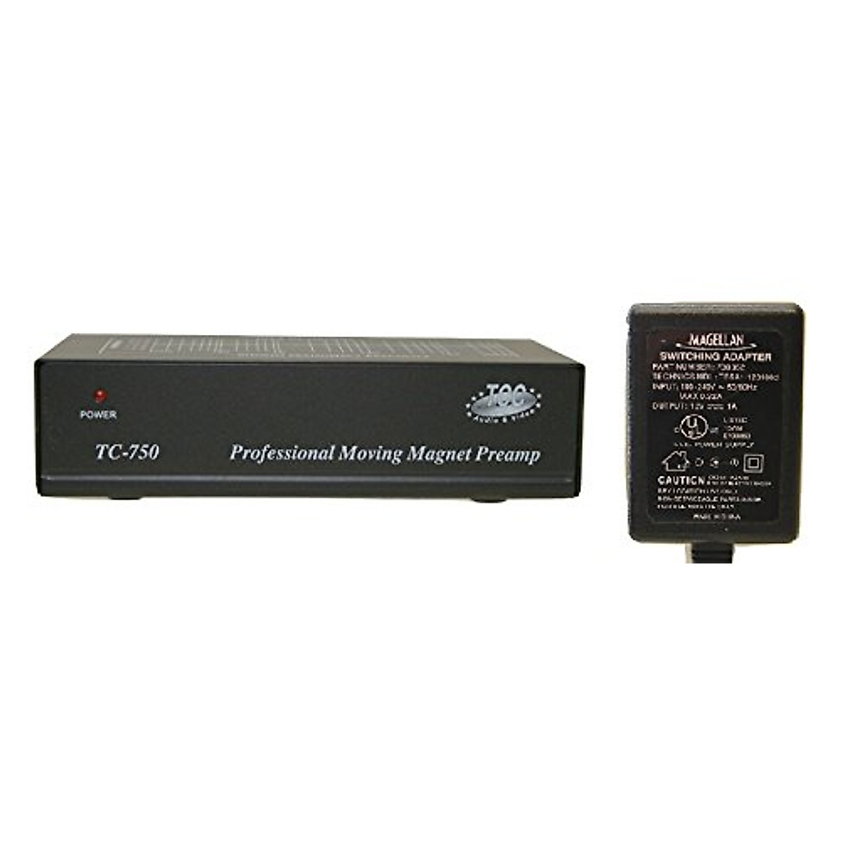 Technolink TC-750 Audiophile RIAA Phono Preamp, 85dB S/N, Black or Silver, Your Choice (Black w/ 1000mA Adaptor Upgrade)