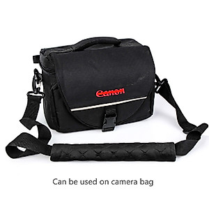 MOONET Auto Seat Belt Shoulder Protector Harness Pad, Soft Skin-Friendly Universal Seatbelt Cover for More Comfortable Driving, Multipurpose for Handbag Carmera Backpack Straps,2pc(Black)