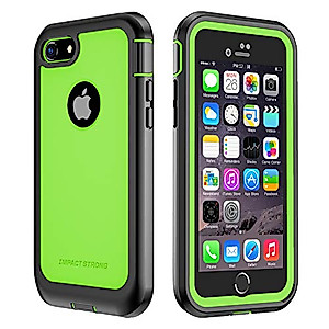 ImpactStrong iPhone 7/8 Case, Ultra Protective Case with Built-in Clear Screen Protector Full Body Cover for iPhone 7 2016 /iPhone 8 2017 (Lime Green)