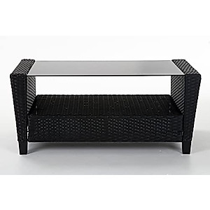 Cosco Outdoor Living 88529BGYE Malmo Patio Set, Black