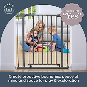 Dreambaby Ava 29.5" - 40" Baby Gate for Stairs and Doorways, Wide Adjustable-Gate for Doors, Easy to Install and Sturdy Walk Through Baby Gate - Can be Used as a Dog Gate