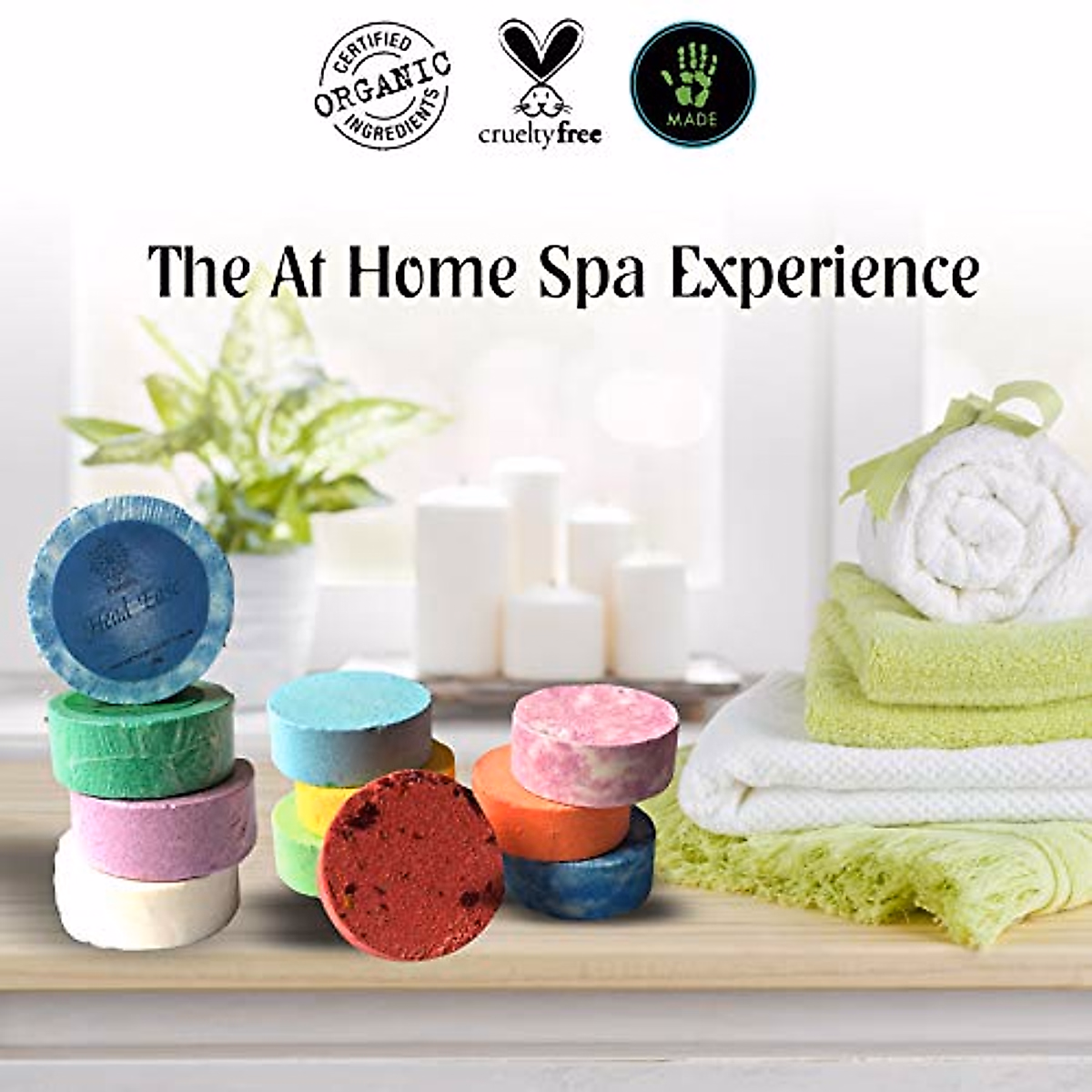 Purelis Shower Steamer Gift Box. Double Pack - Set of 24 Aromatherapy Shower and Bath Bombs Individually Wrapped. Organic Shower Steamer Tablets and Essential Oil Shower Steamers for Spa Gift Set