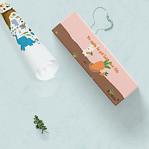 Runtoo Jungle Animals Wall Decals Monkey Elephant Forest Tree Wall Stickers for Kids Bedroom Baby Nursery Wall Decor