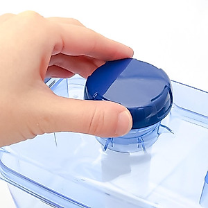 Instant Pickle Maker Vegetable Press Tsukemono Container Rectangle Made in Japan BPA Free (Blue 2.2L)