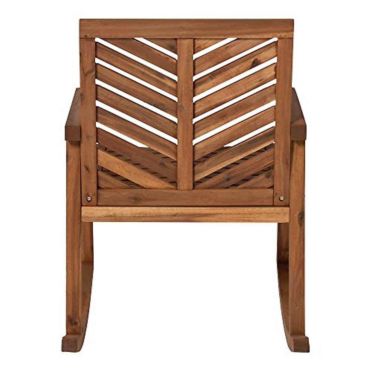 Outdoor Chevron Rocking Chair - Brown