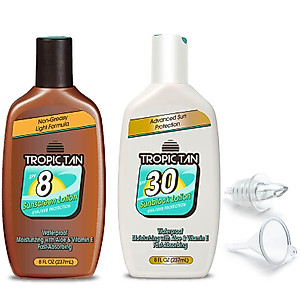 GoPong Sunscreen Flask 2 Pack - Tropic Tan Classic Bottle Style, Includes Funnel and Liquor Pour Spout