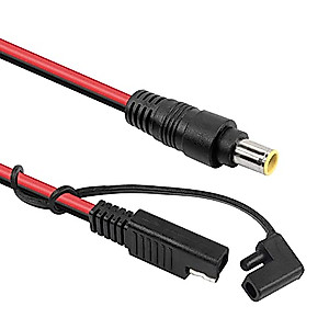 Solar Connector and to DC8mm Adapter Cable YACESJAO 1M 14 AWG SAE Plug to DC 8mm Male Cable for Solar Generator Automotive RV Solar Battery Panel