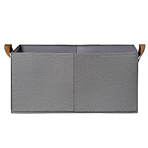 ORALSO Large Storage Baskets for Shelves, 18x11in Clothing Storage Bins with Handles, Foldable Rectangle Baskets, Closet Storage Containers Boxes Shelf