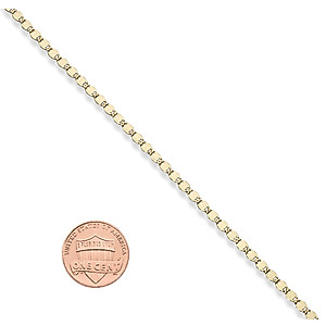 Miabella 18K Gold Over 925 Sterling Silver Figaro, Beaded Singapore, Sparkle, Cuban Link Chain, Adjustable Choker Necklace for Women Made in Italy (Sparkle, 15+2 Inches)