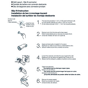 KOHLER GENUINE PART GP85556-CP DIVERTER BATH SPOUT - SLIP FIT CONNECTION, 1/2" Connection