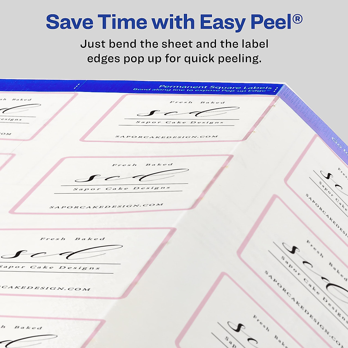 Avery Printable Blank Square Labels, 2" x 2", Glossy Crystal Clear, 120 Customizable Labels (22853)