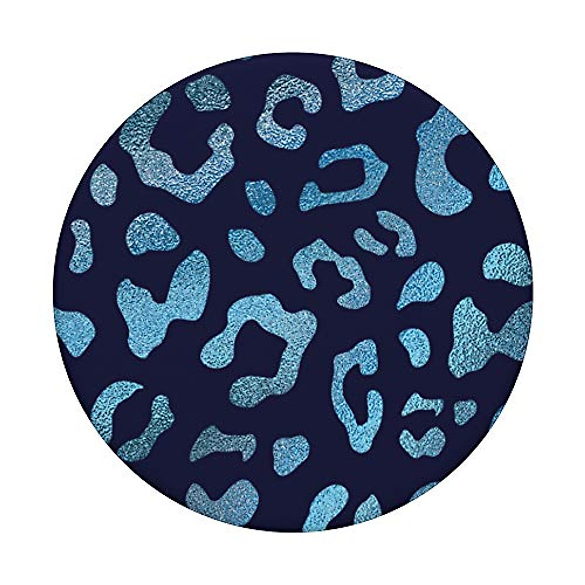Blue Leopard Cheetah Navy Blue PopSockets Swappable PopGrip